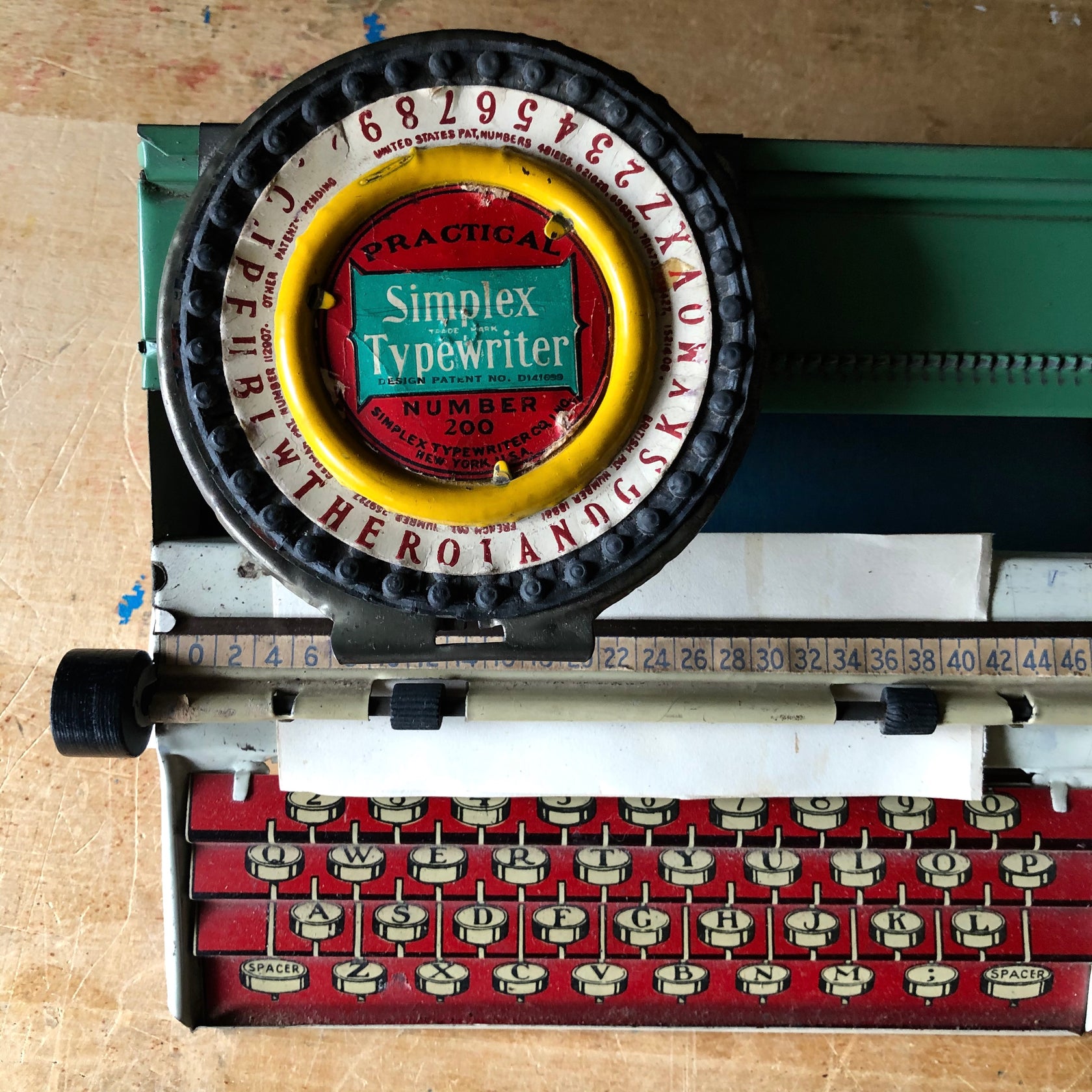 Simplex Toy Litho Tin Typewriter (c.1930s) – Rush Creek Vintage