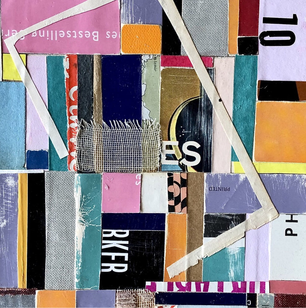 Abstract Colorful Collage Art 'Ten' – Rush Creek Vintage