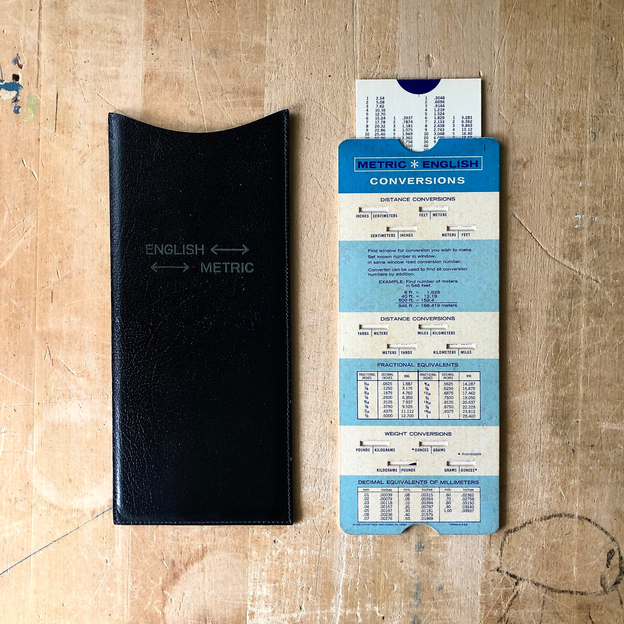 Vintage Slide Chart for Metric to English Conversions – Rush Creek Vintage