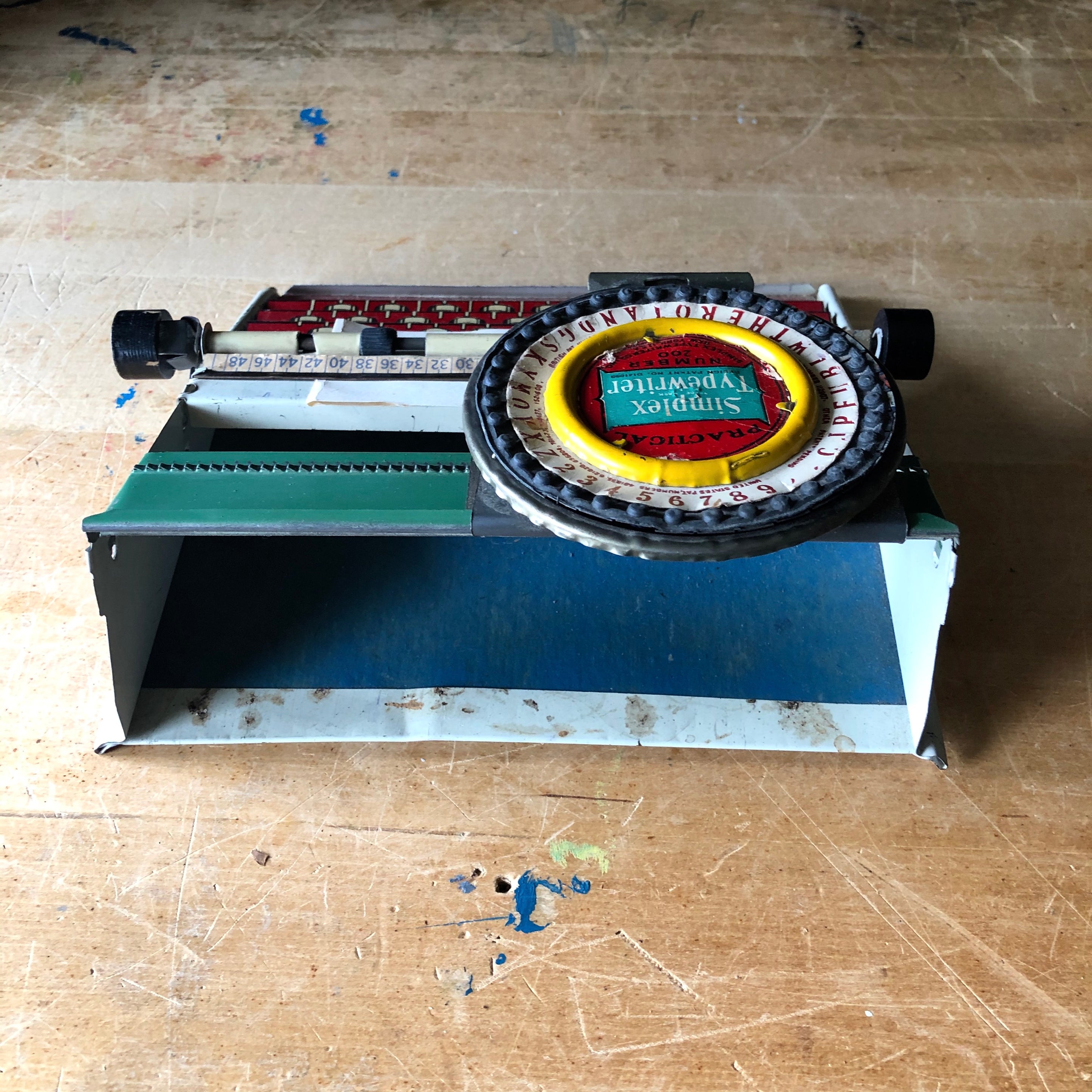 Simplex Toy Litho Tin Typewriter (c.1930s) – Rush Creek Vintage