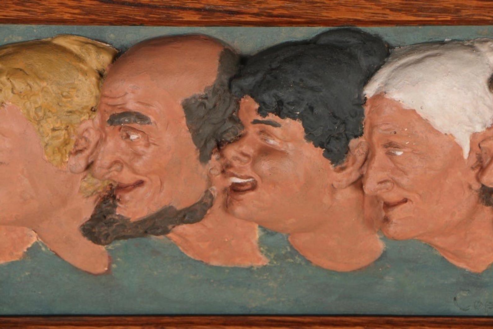 Framed Chalkware Folk Art Sculpture 'It Is To Laugh' (c.1900s) – Rush ...