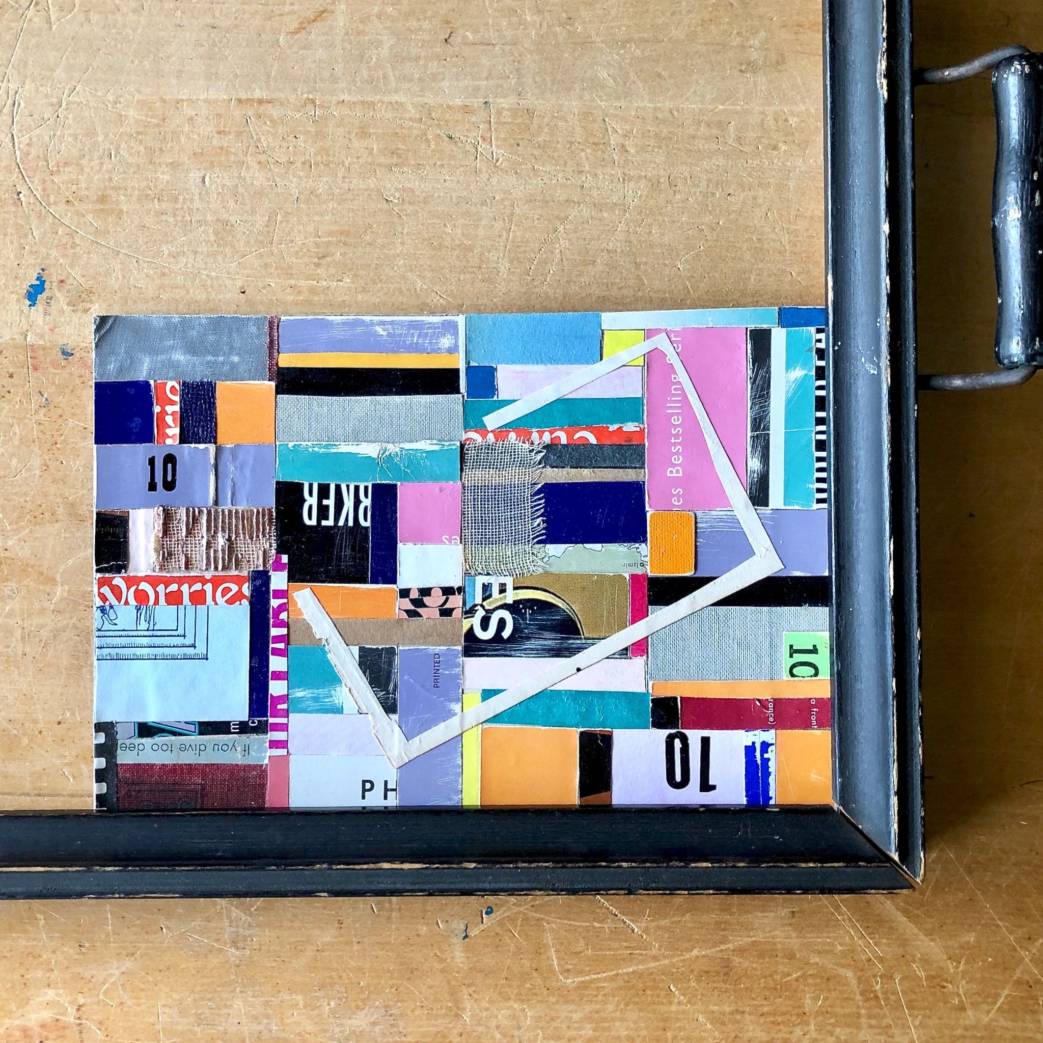 Abstract Colorful Collage Art 'Ten' – Rush Creek Vintage