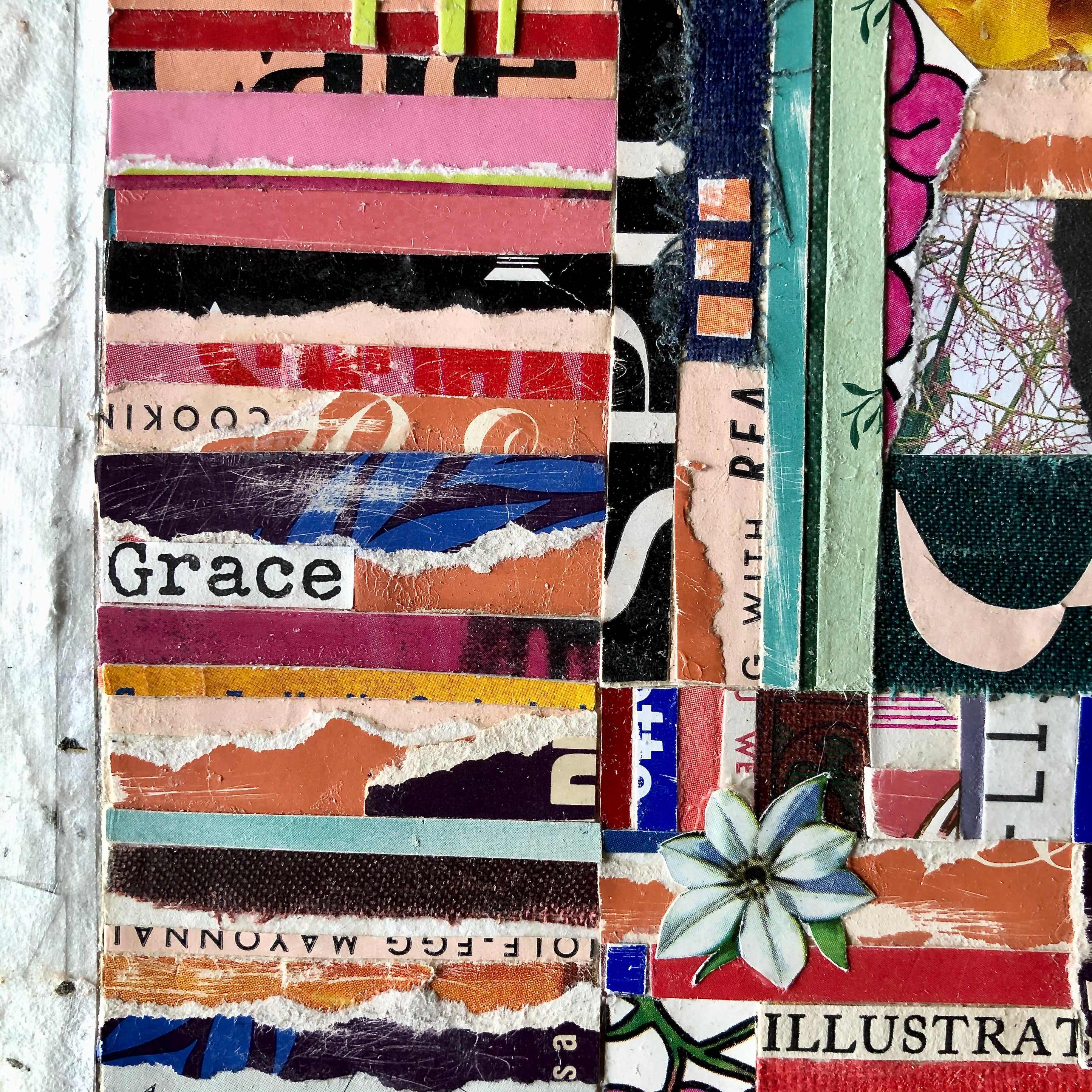 Original Collage from Vintage Paper, 'Grace' – Rush Creek Vintage