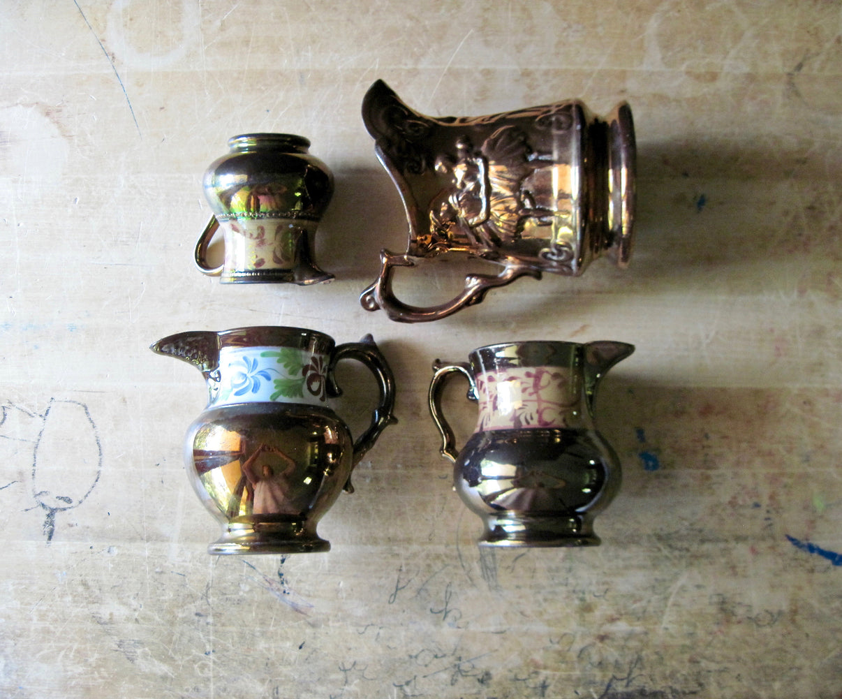 English Copper Lustreware Pitchers (c.1800s) – Rush Creek Vintage